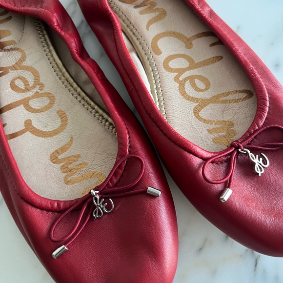 Sam Edelman | Shoes | Sam Edelman Red Ballerina Flats Womens Size 8 ...
